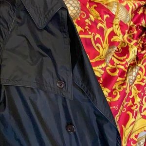 zilli | Jackets & Coats | Zilli Long Black Rain Coat With Leather ...